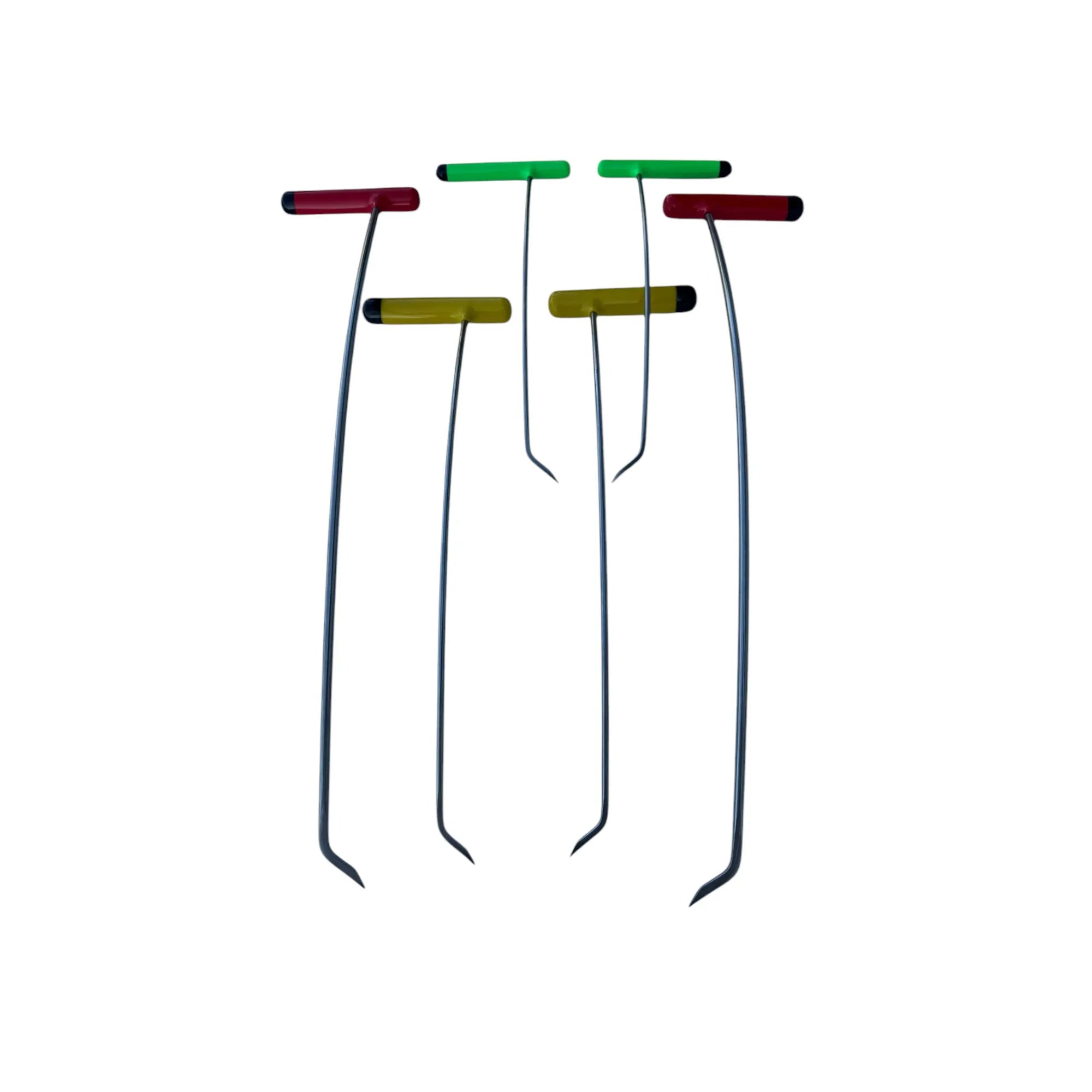 6-Piece Sharp Tip Single Bend Left & Right Steel Rods - DoctorPdrTools