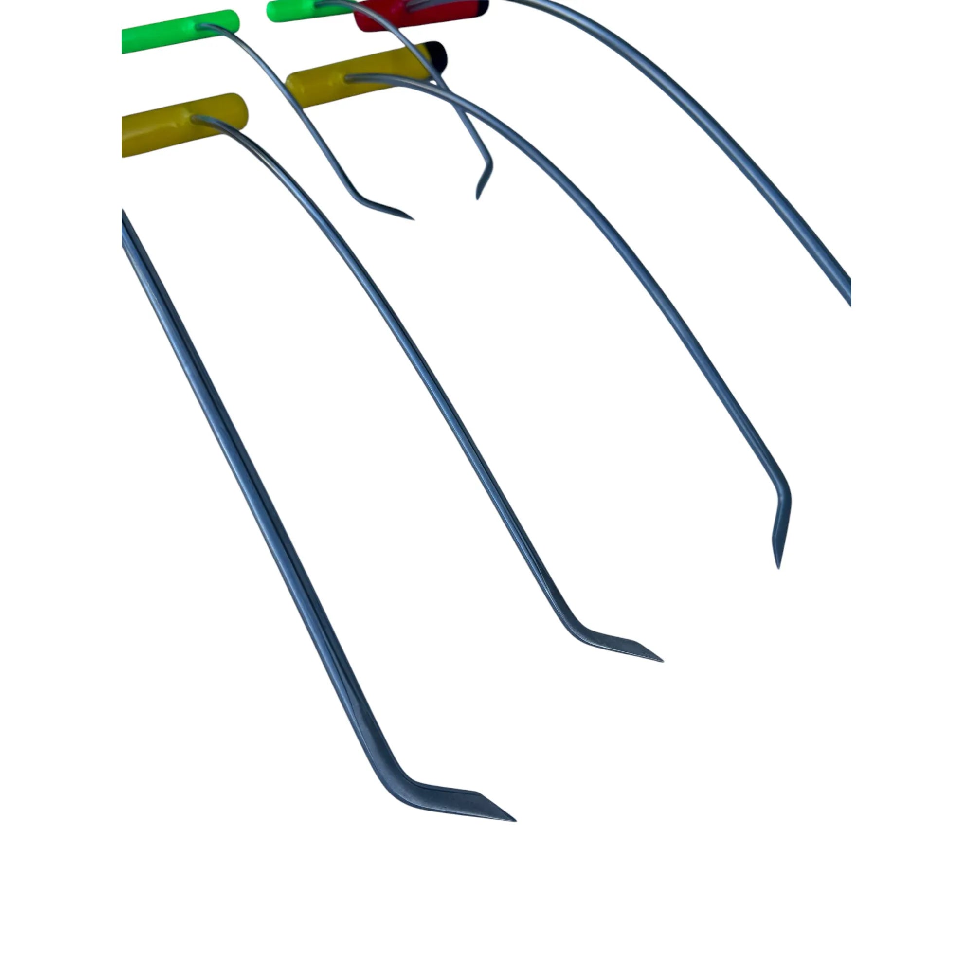 6-Piece Sharp Tip Single Bend Left & Right Steel Rods - DoctorPdrTools